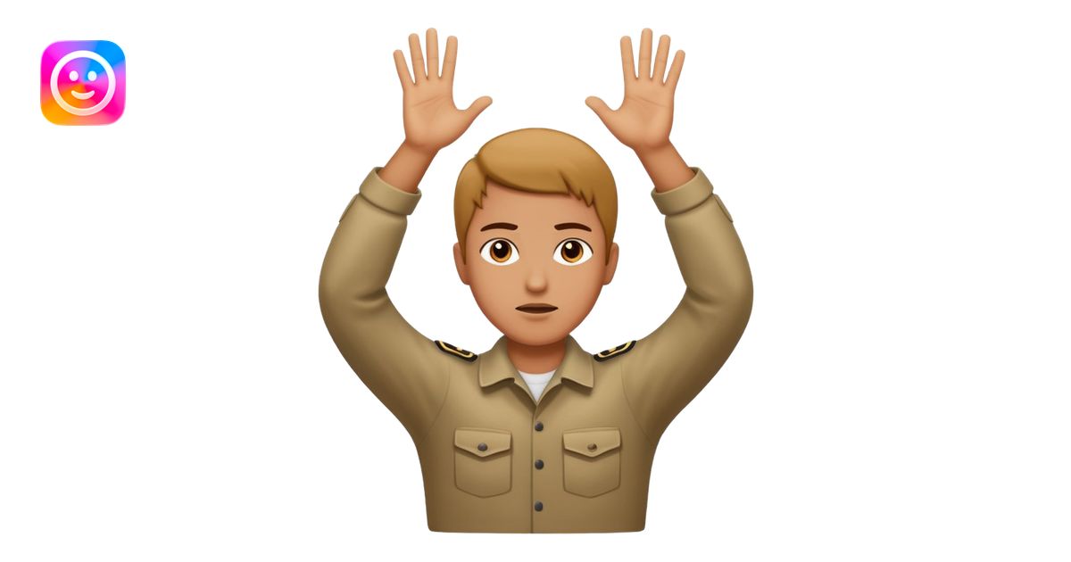 Not guilty hands up emoji | AI Emoji Generator
