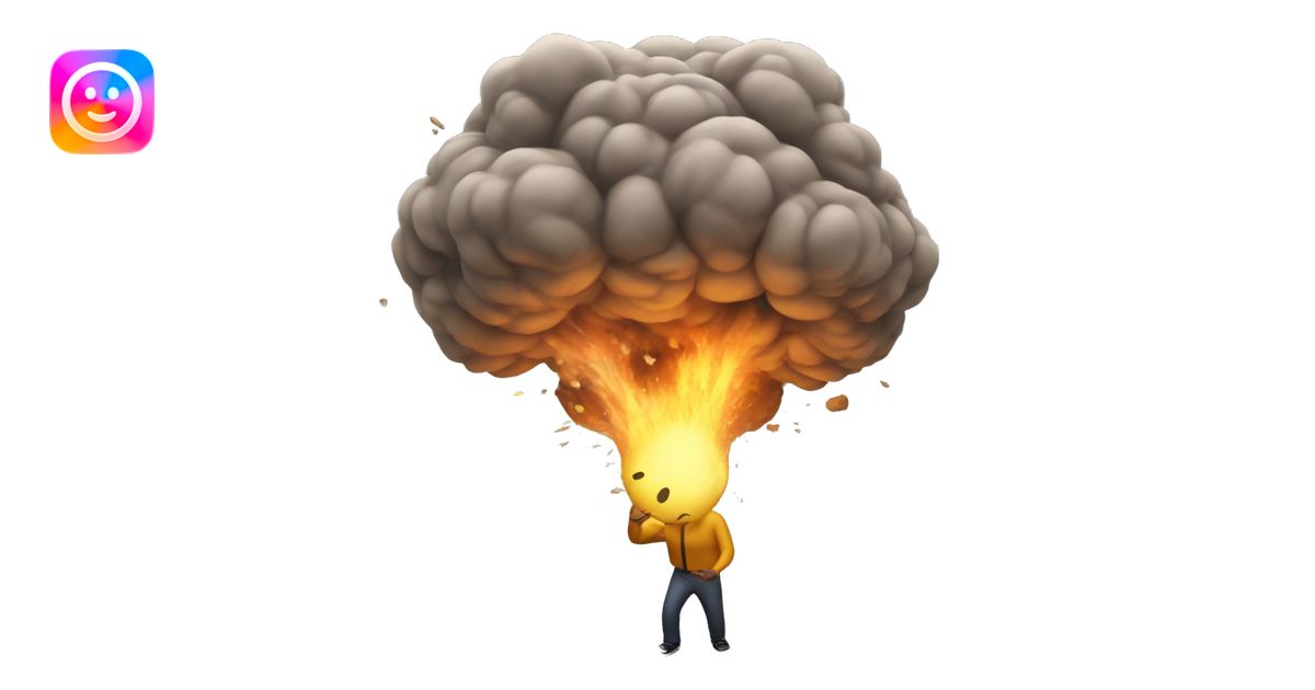 Mind explosion grasping at air in difficulty emoji emoji | AI Emoji ...