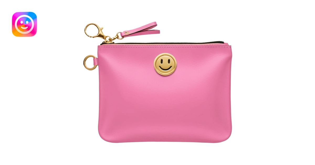 pink stoney clover lane rectangle pouch with shiny gold hardware and a ...