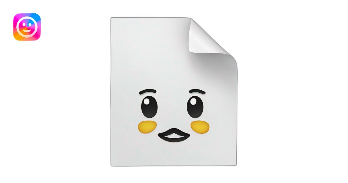 Paper sheet with the tuxedo emoji | AI Emoji Generator