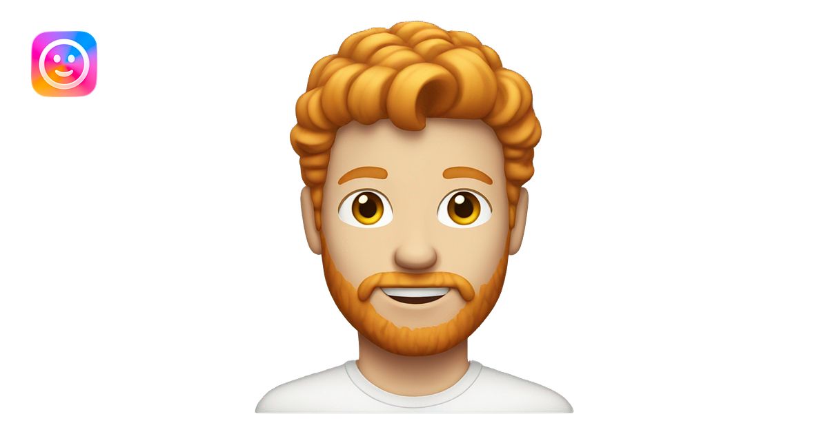 ginger guy with mullet hairstyle emoji | AI Emoji Generator