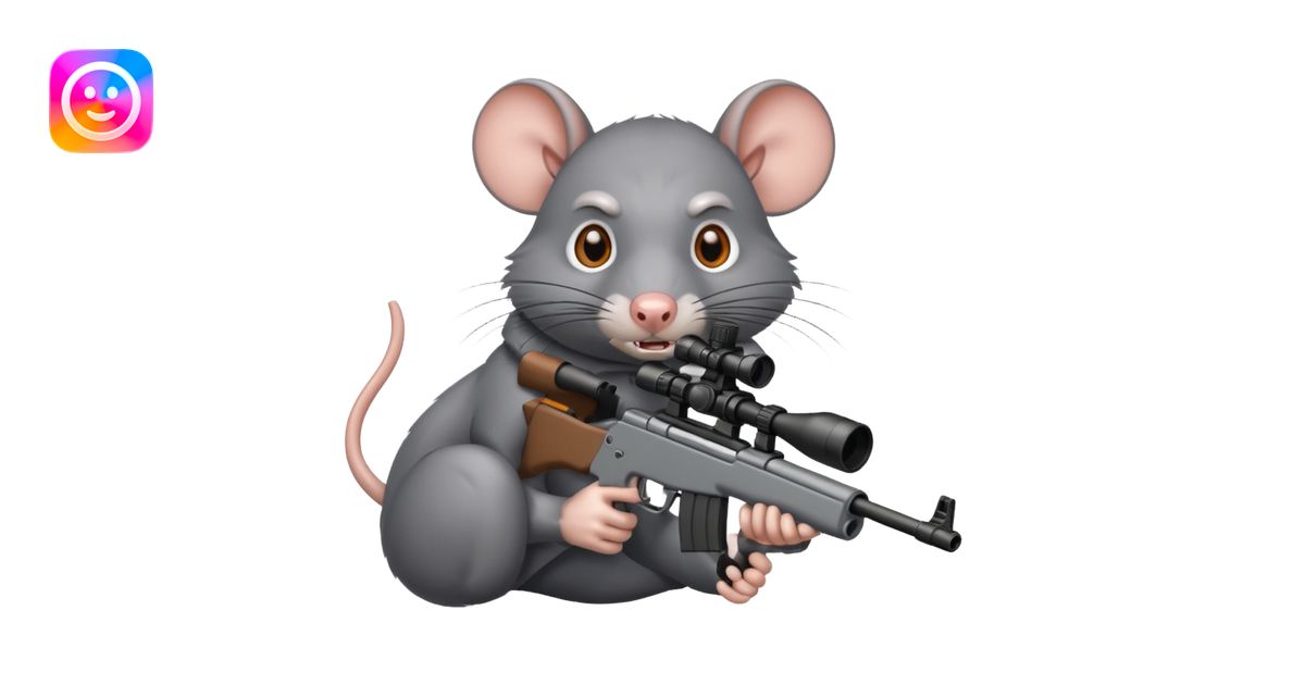 angry rat aiming sniper rifle emoji | AI Emoji Generator