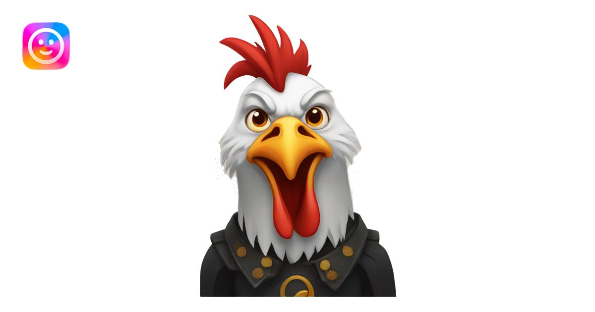 evil rooster emoji | AI Emoji Generator