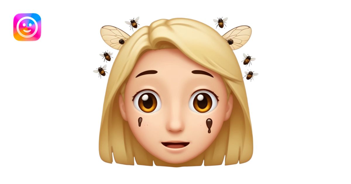 😊🥺 these emojis but with flies around it and its happy emoji | AI Emoji ...