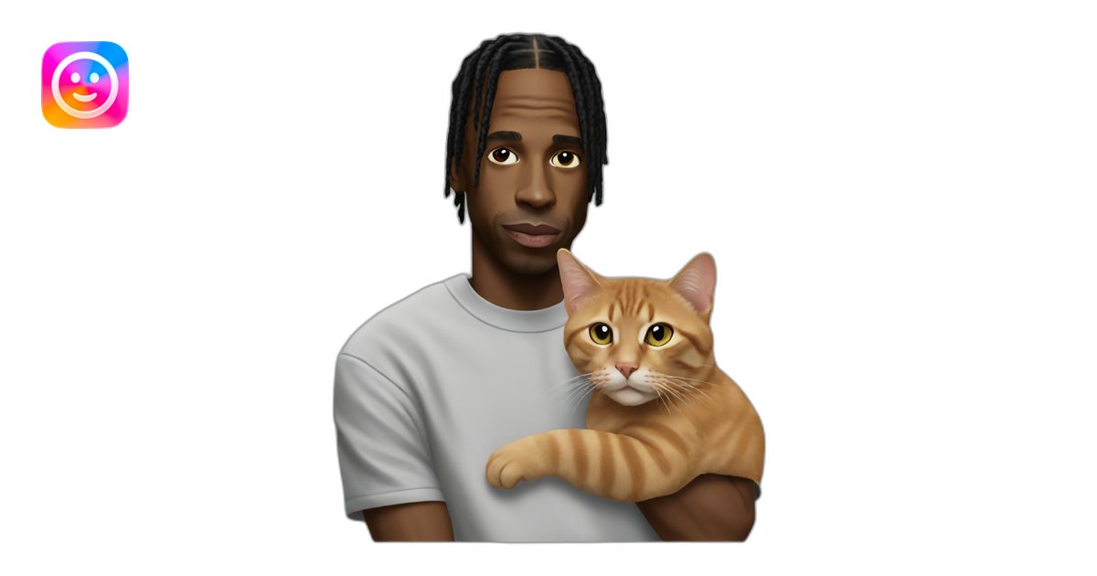travis scott with cat emoji | AI Emoji Generator