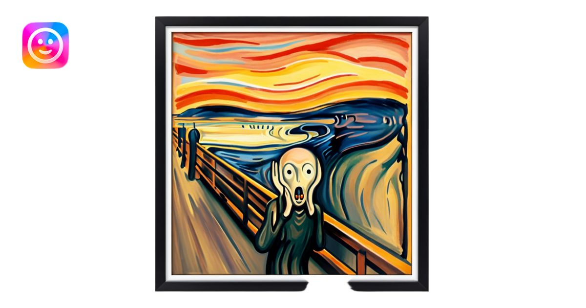 Edvard munch the scream SPAM MEAT landscape emoji | AI Emoji Generator