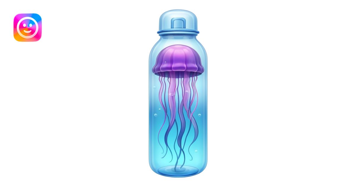 sea jellyfish, plastic bottle emoji | AI Emoji Generator