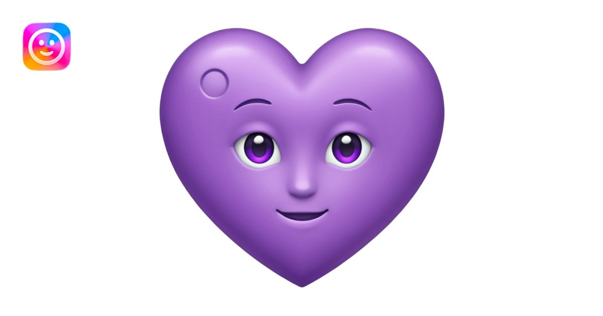 Coeur violet emoji | AI Emoji Generator