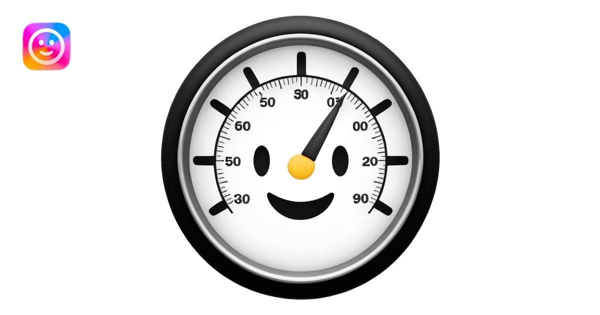 depth meter gauge, no numbers, minimal design, clear face, emoji style ...