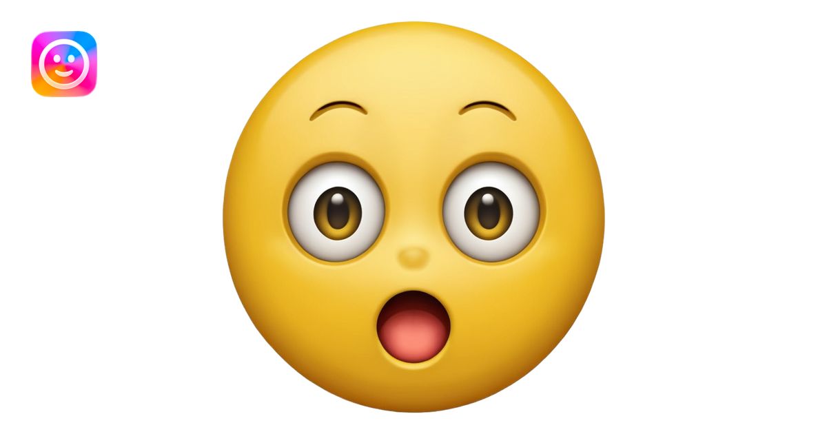 Shocked smiley face emoji | AI Emoji Generator