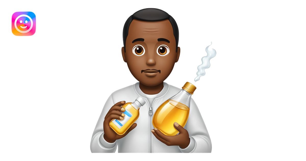 Diddy with baby oil emoji | AI Emoji Generator