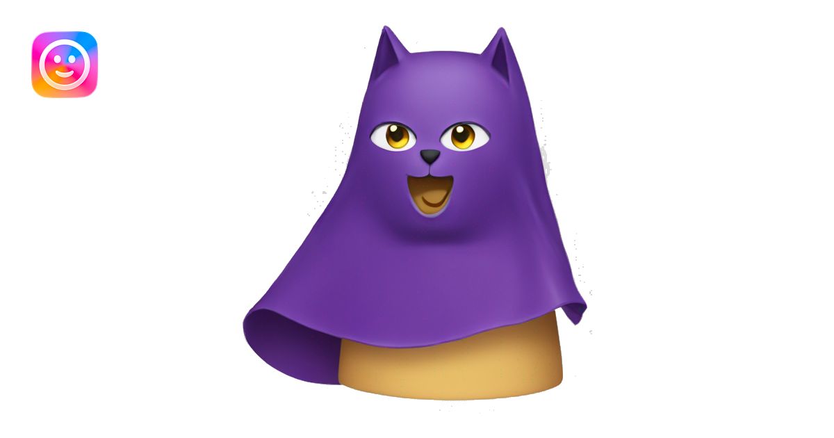 Chat avec une cape emoji | AI Emoji Generator