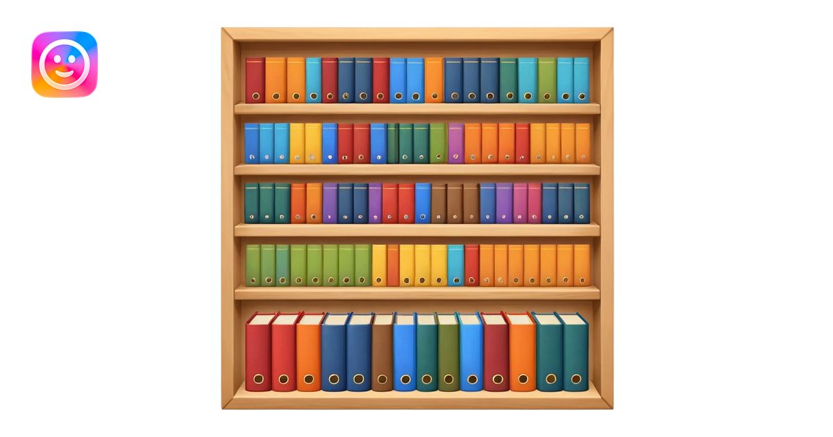 Book shelf emoji | AI Emoji Generator