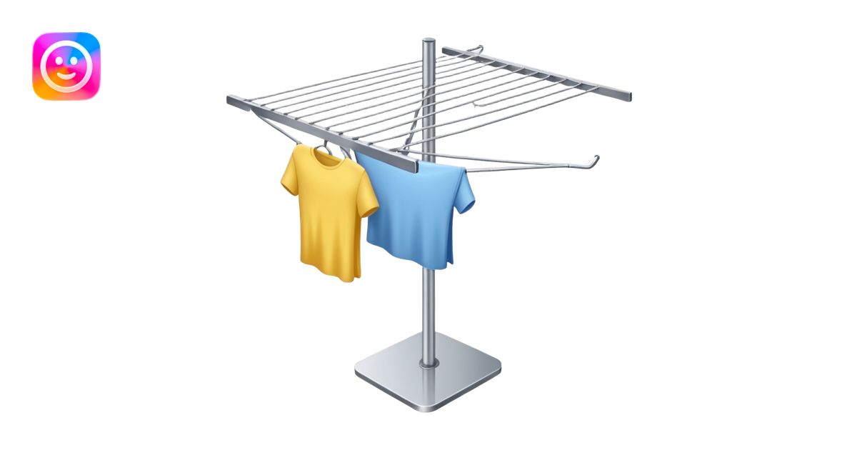 Clothes Drying Rack with a single central steel post, and fanning-out ...
