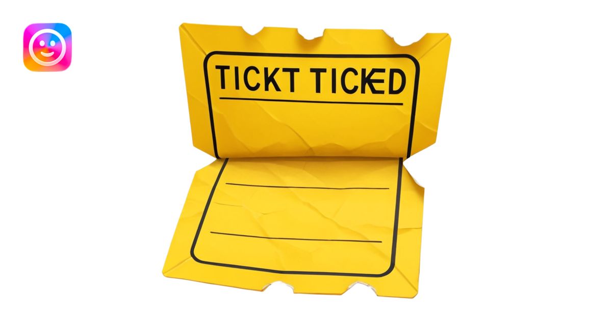 yellow card ticket emoji | AI Emoji Generator