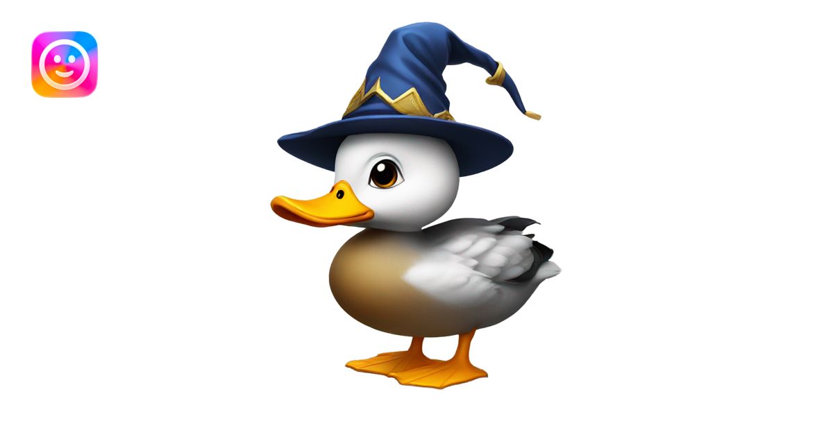 Duck with wizard hat emoji | AI Emoji Generator