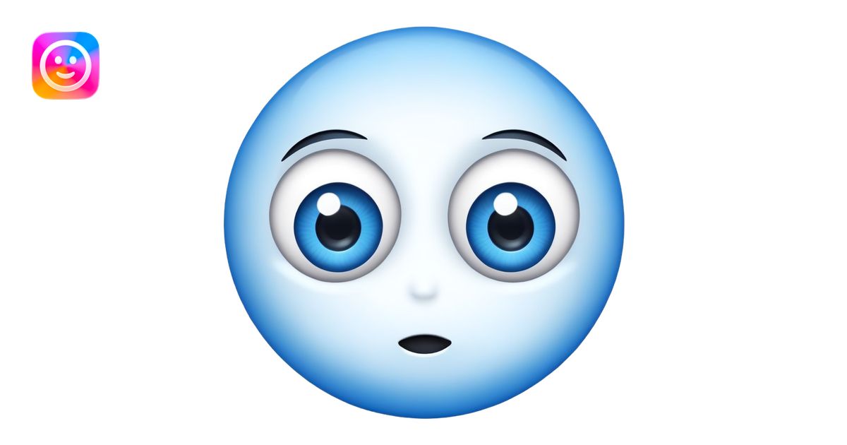 two separate cartoon eyes, simple and friendly emoji | AI Emoji Generator