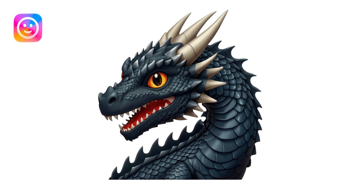 dnd 5e young black dragon boss monster emoji | AI Emoji Generator
