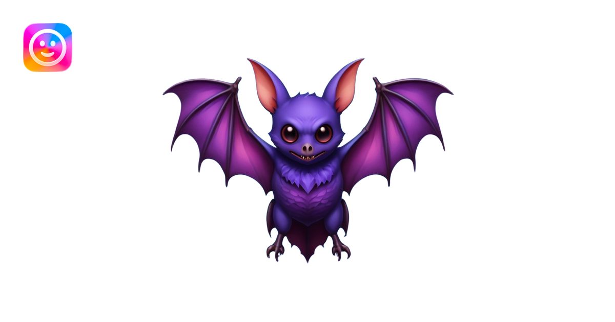 Realistic Nebulae Epic Bat-Noibat-hybrid emoji | AI Emoji Generator