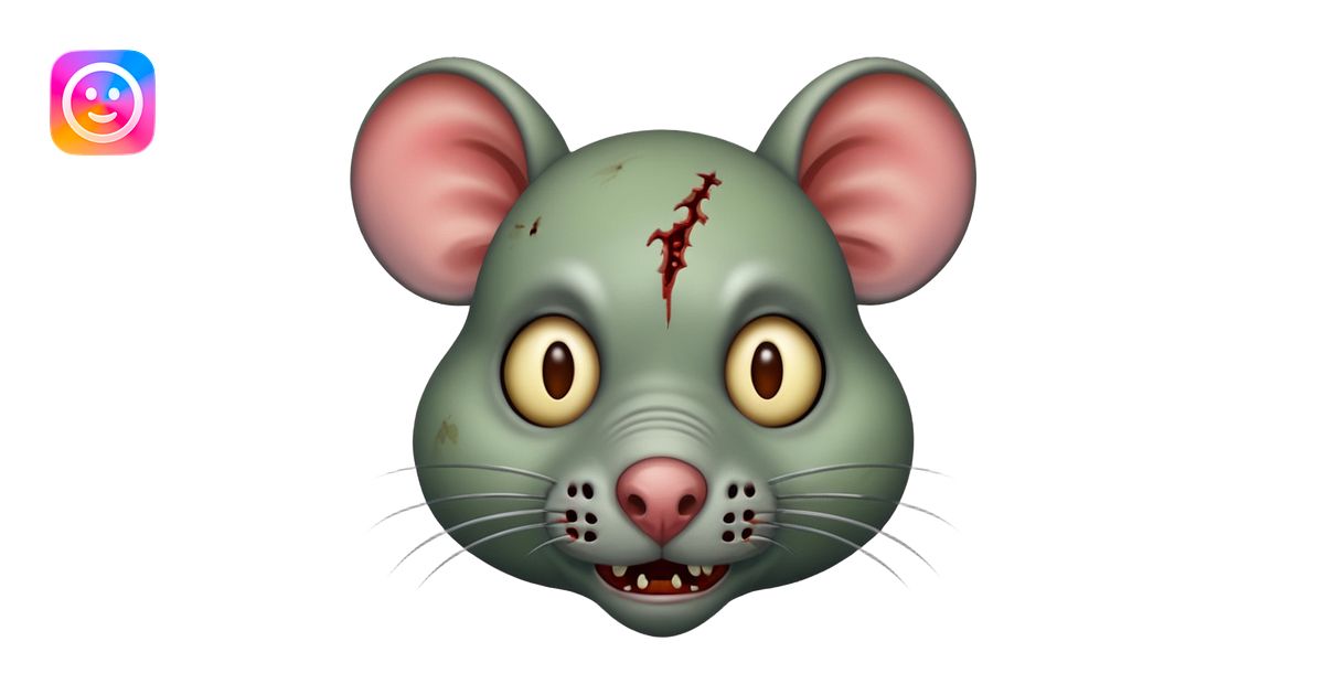 Zombie rat face emoji | AI Emoji Generator