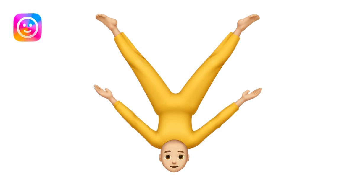 Default Male emoji laying on back with legs up in like V facing towards ...