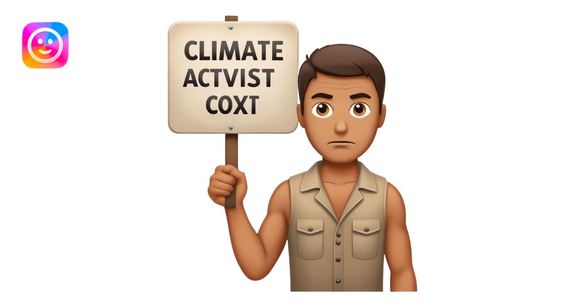 climate activist climate activist man emoji | AI Emoji Generator