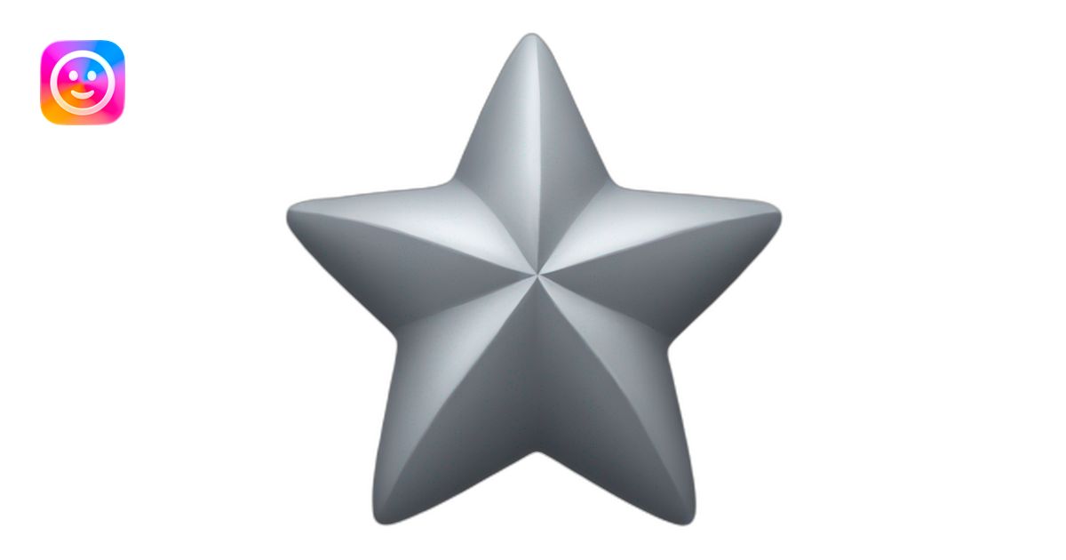 Grey star emoji | AI Emoji Generator
