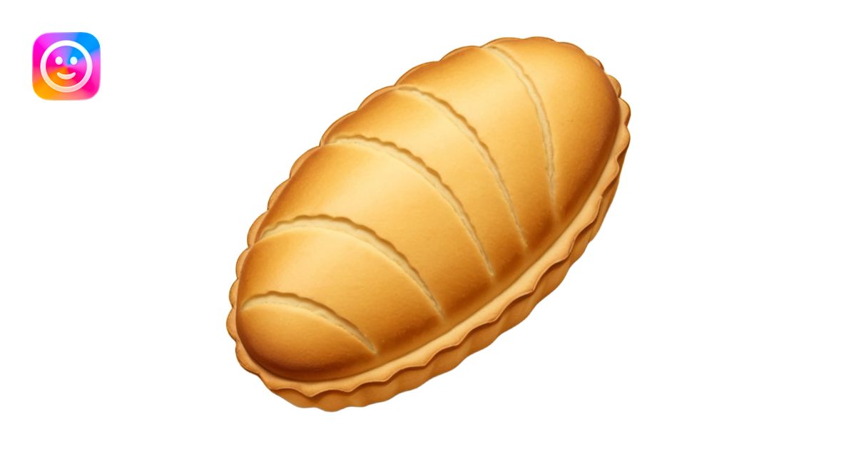 A madeleine pastry. Oval shaped with vertical lines going in the same ...
