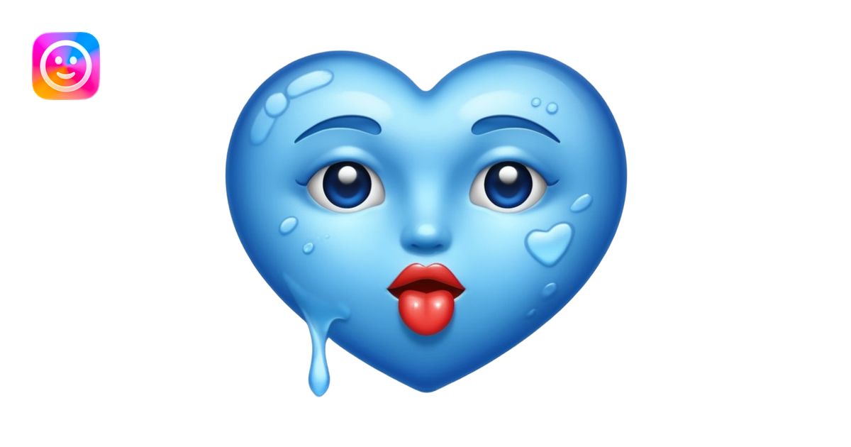 blue kiss mark emoji | AI Emoji Generator