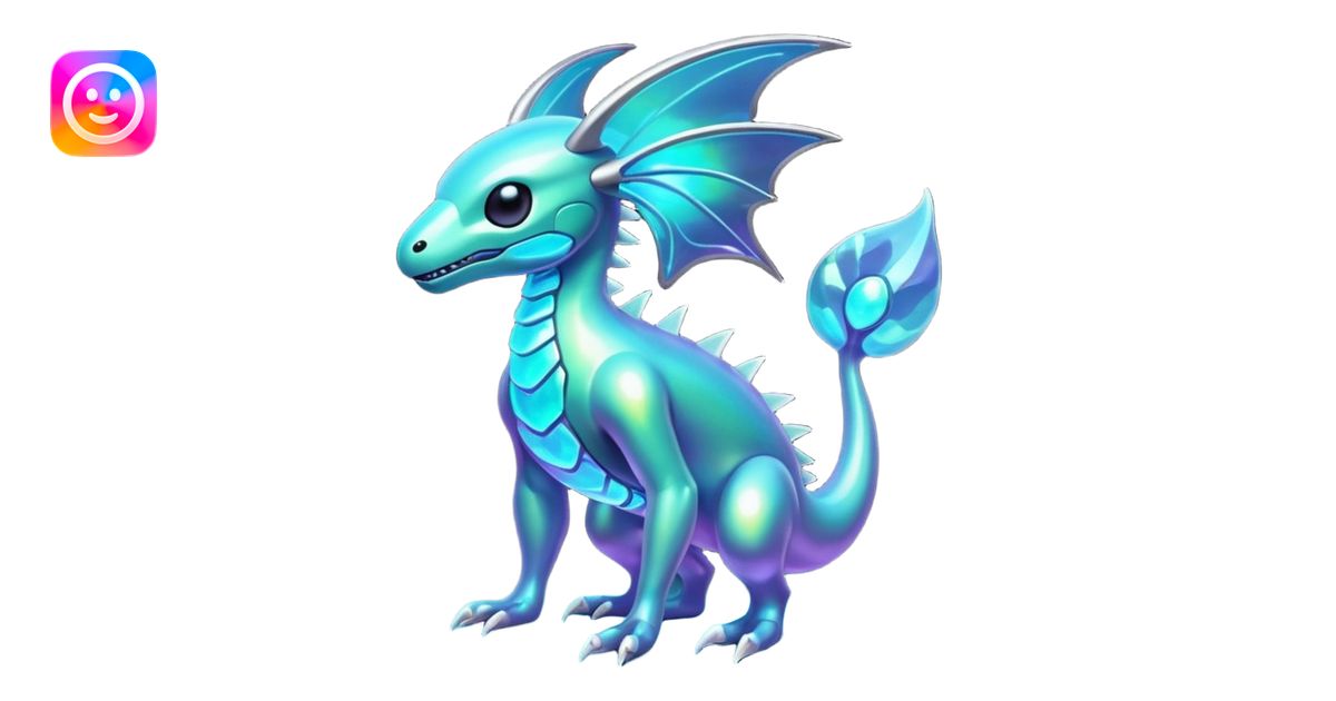 Futuristic Nebula Iridescent Modern Fakémon-creature Full Body emoji ...