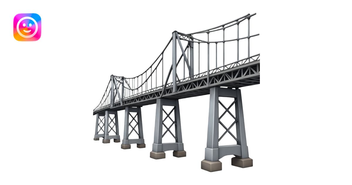 bridge between tech and business emoji | AI Emoji Generator