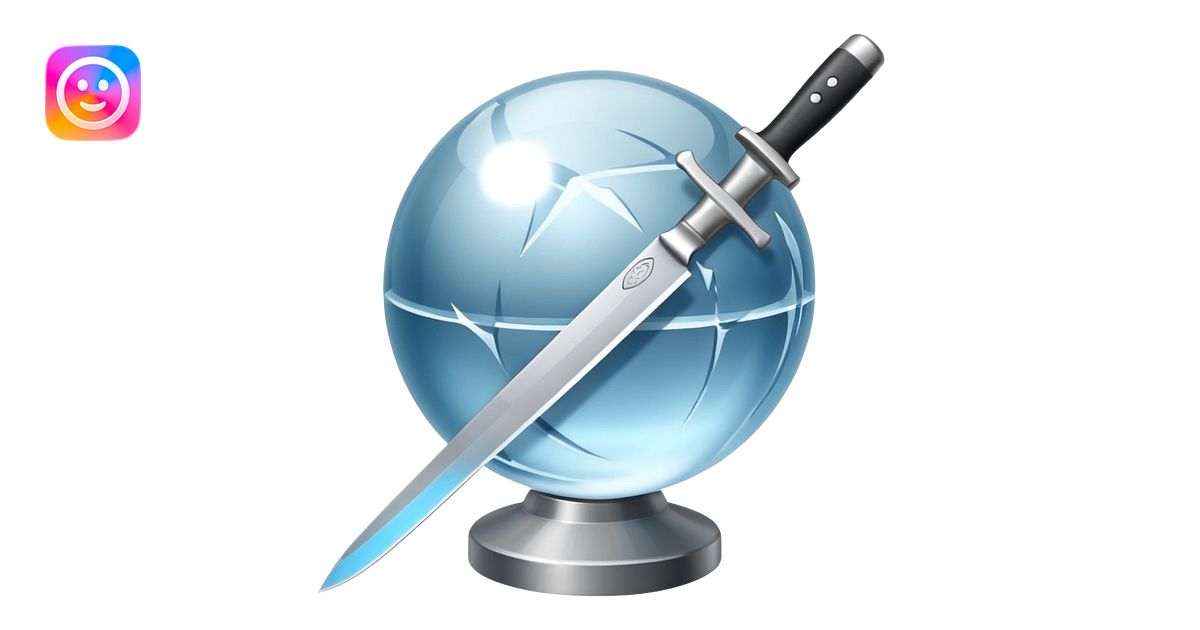 ice ball cutting knife emoji | AI Emoji Generator
