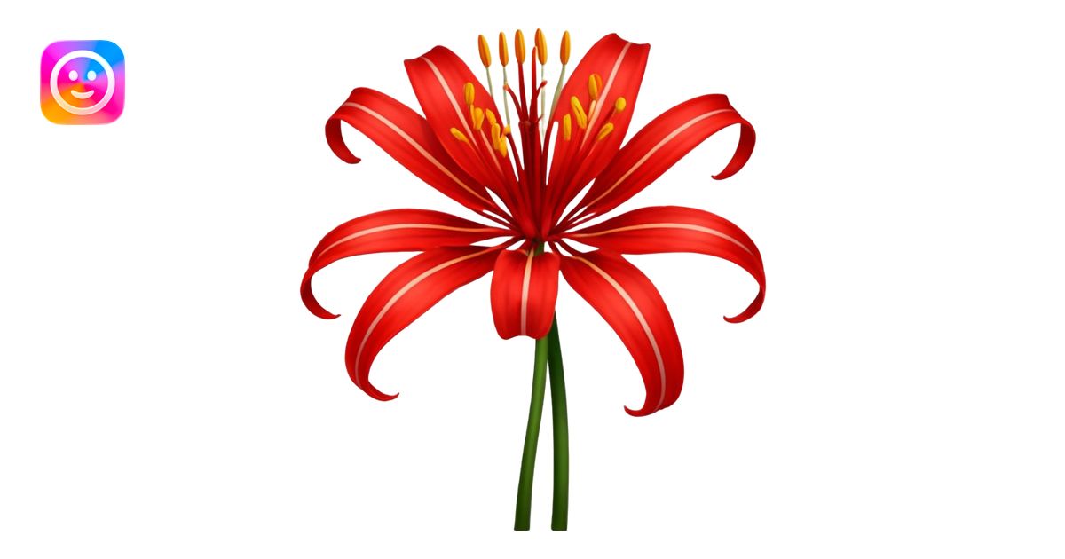 Uma flor de Lycoris radiata emoji | AI Emoji Generator