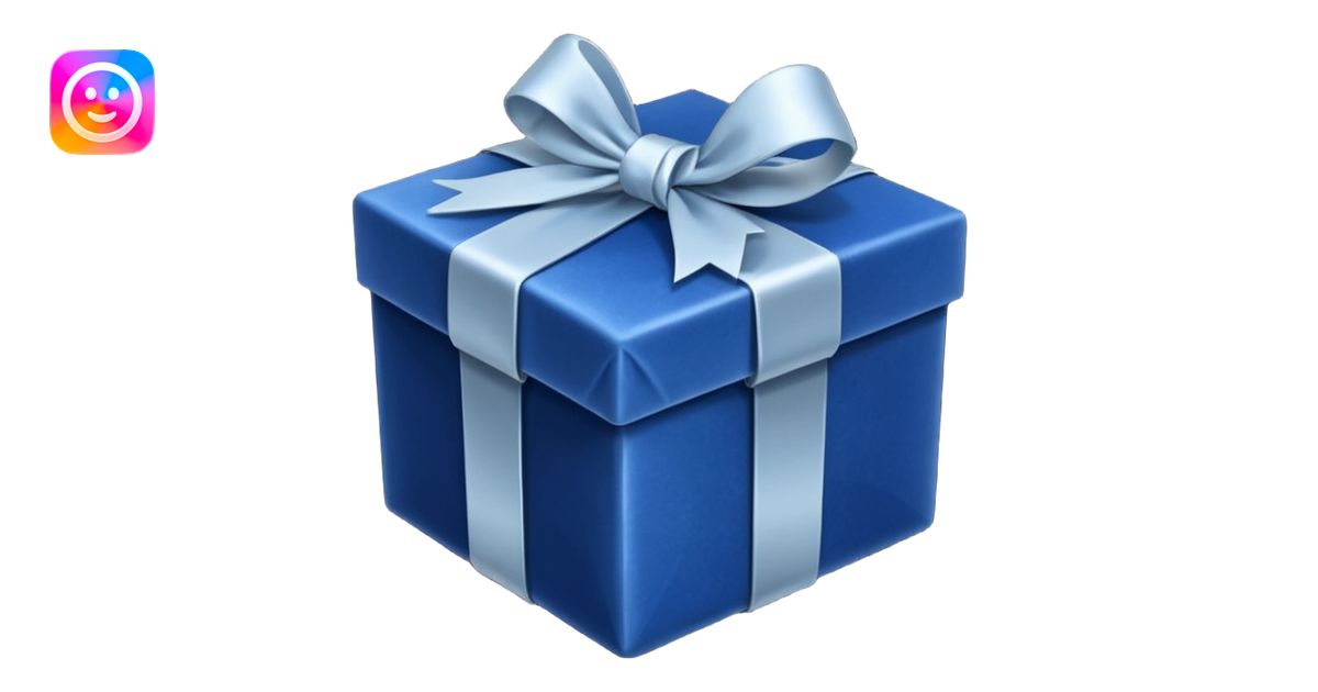 Sapphire gift box emoji | AI Emoji Generator