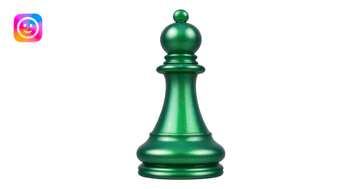 green glitter chess piece pawn emoji | AI Emoji Generator