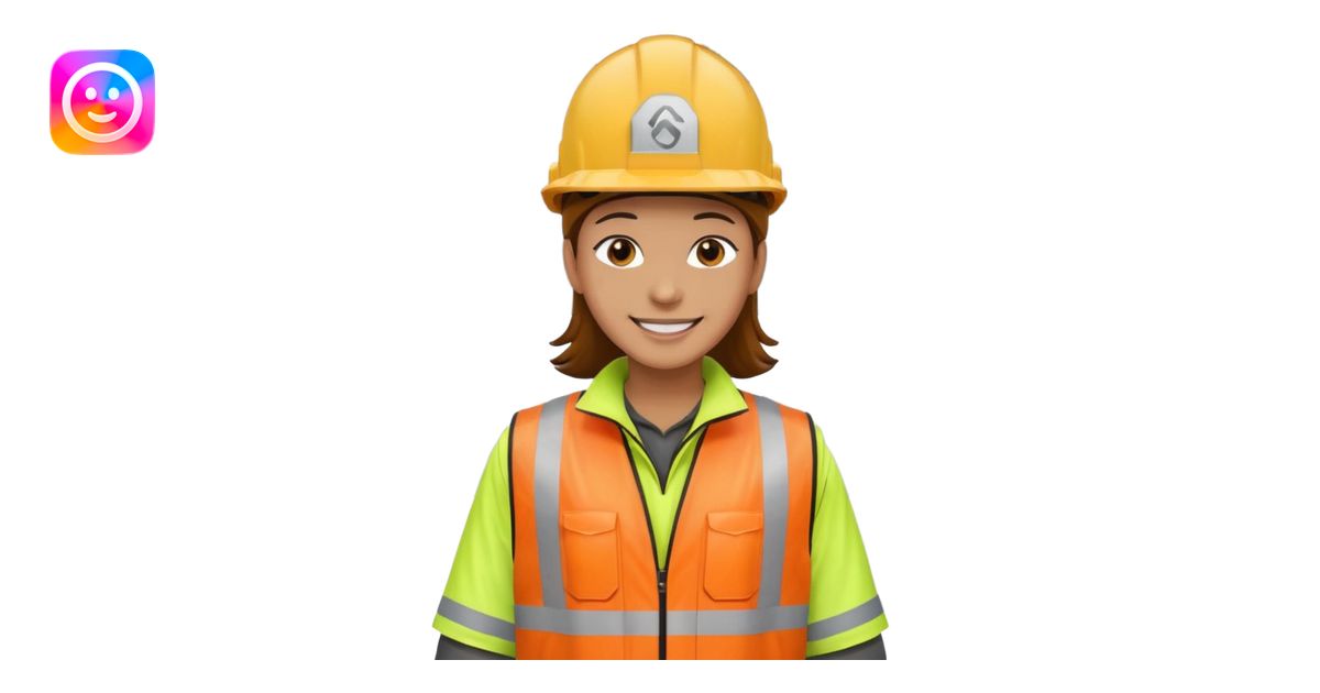 create a realistic emoji of a weather situations with a logistic worker ...