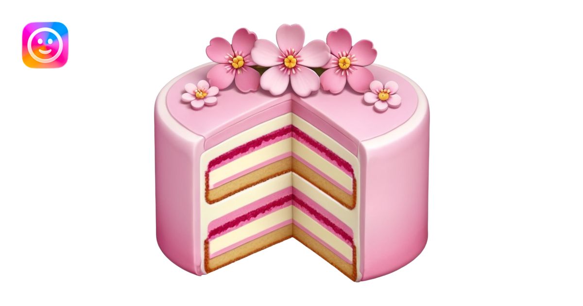 sakura cake slice emoji | AI Emoji Generator