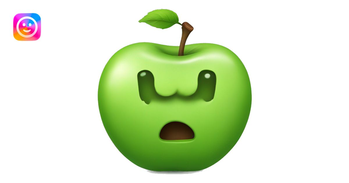 Green brat apple emoji | AI Emoji Generator
