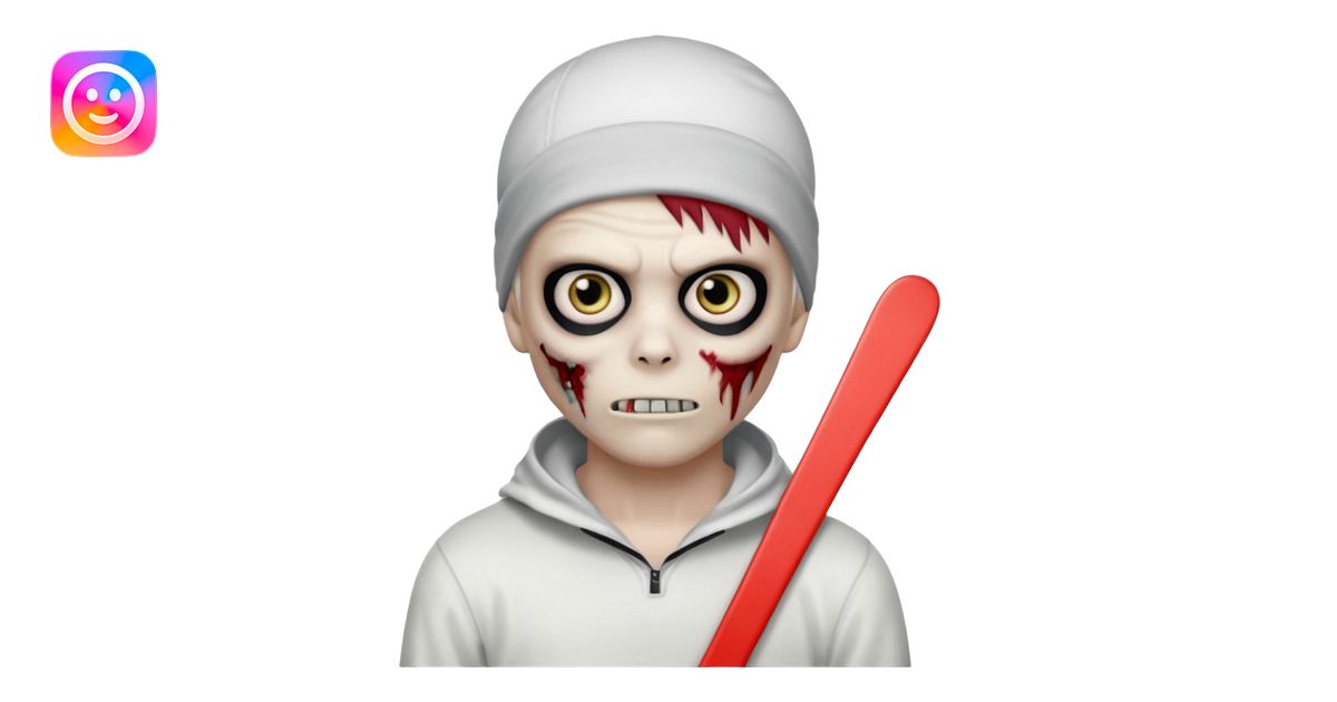 zombie boy with emo hair and white shirt with a ski mask on hair from ...