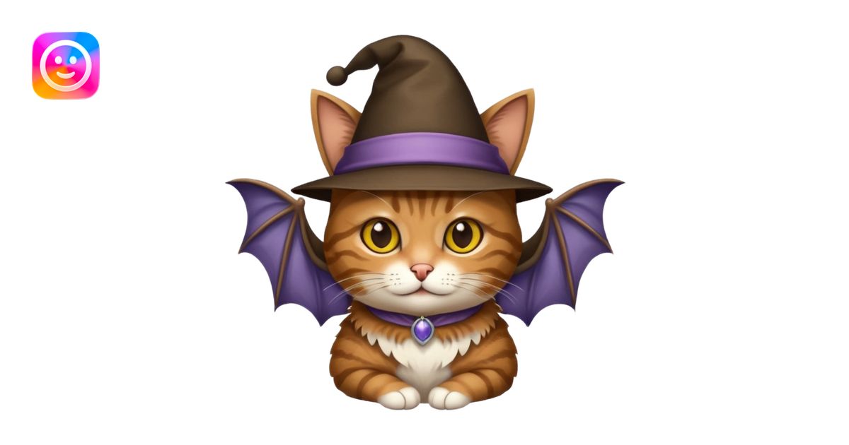 Cat hat bat emoji | AI Emoji Generator