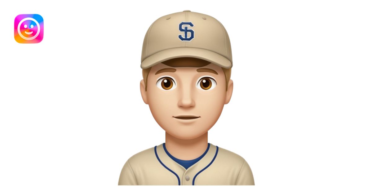 white guy with a backwards baseball cap emoji | AI Emoji Generator