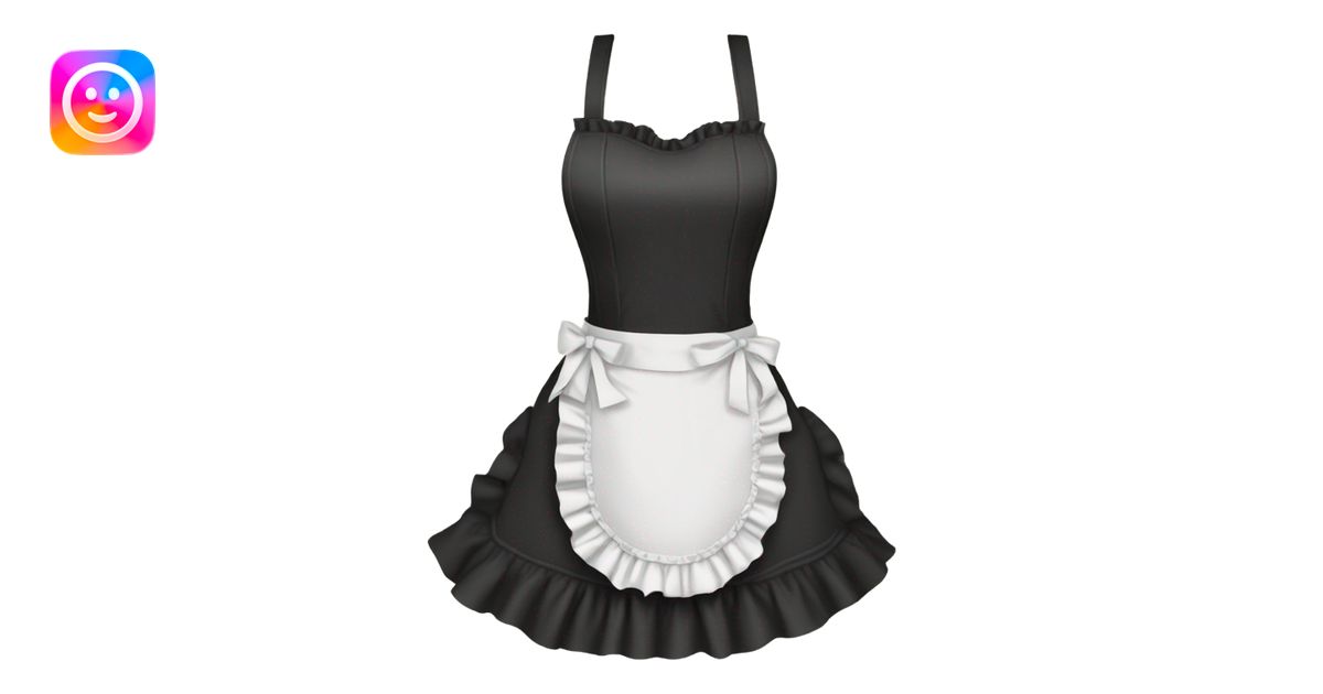 apron you tie at the waist with ruffle trim emoji | AI Emoji Generator