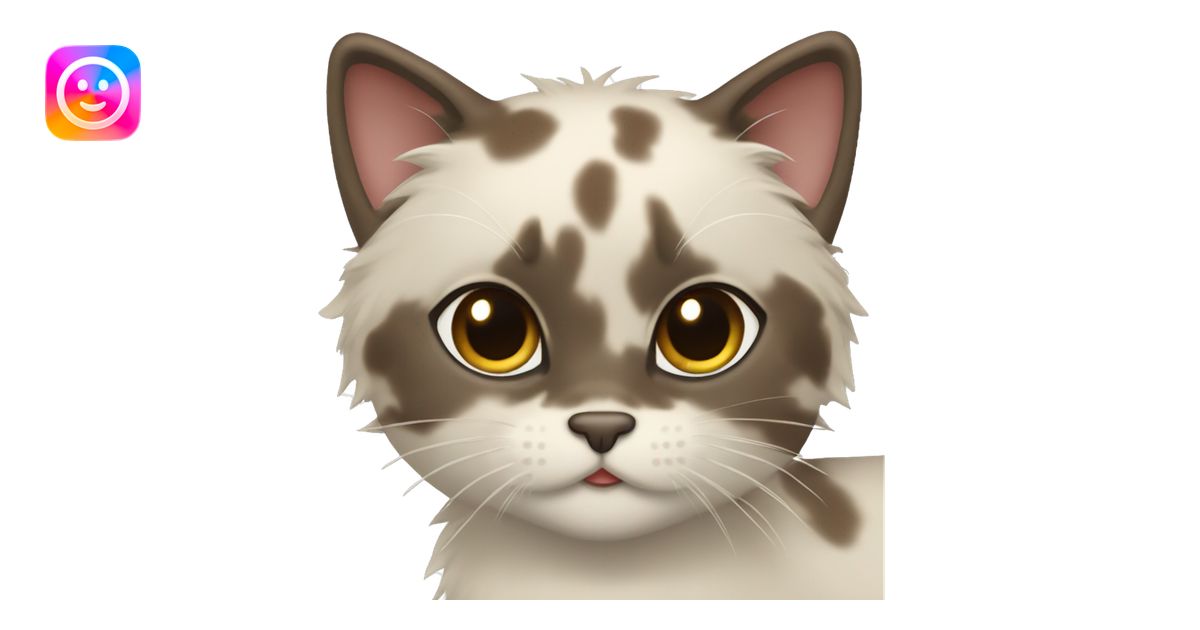 Rag doll kitten with brown seal points emoji | AI Emoji Generator