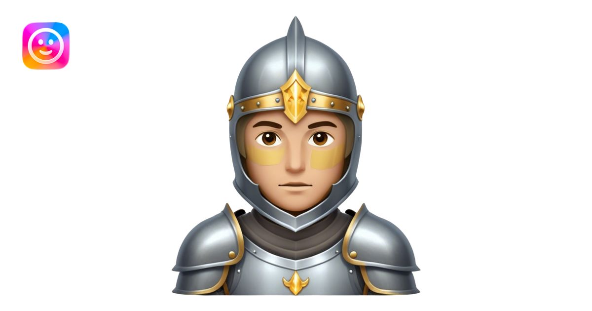 Clash of Clans aesthetic friendly Knight Portrait Emoji, With a noble ...