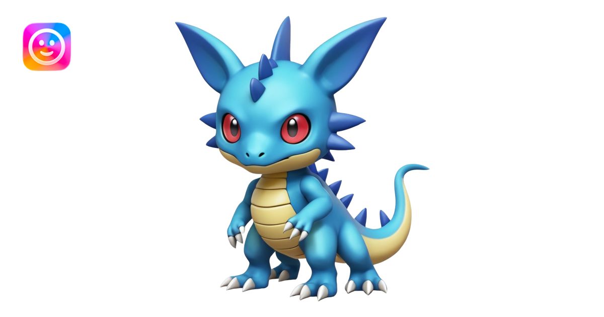 A 3D CGI model of a randomly-colored cool badass cute Fakémon-Pokémon ...