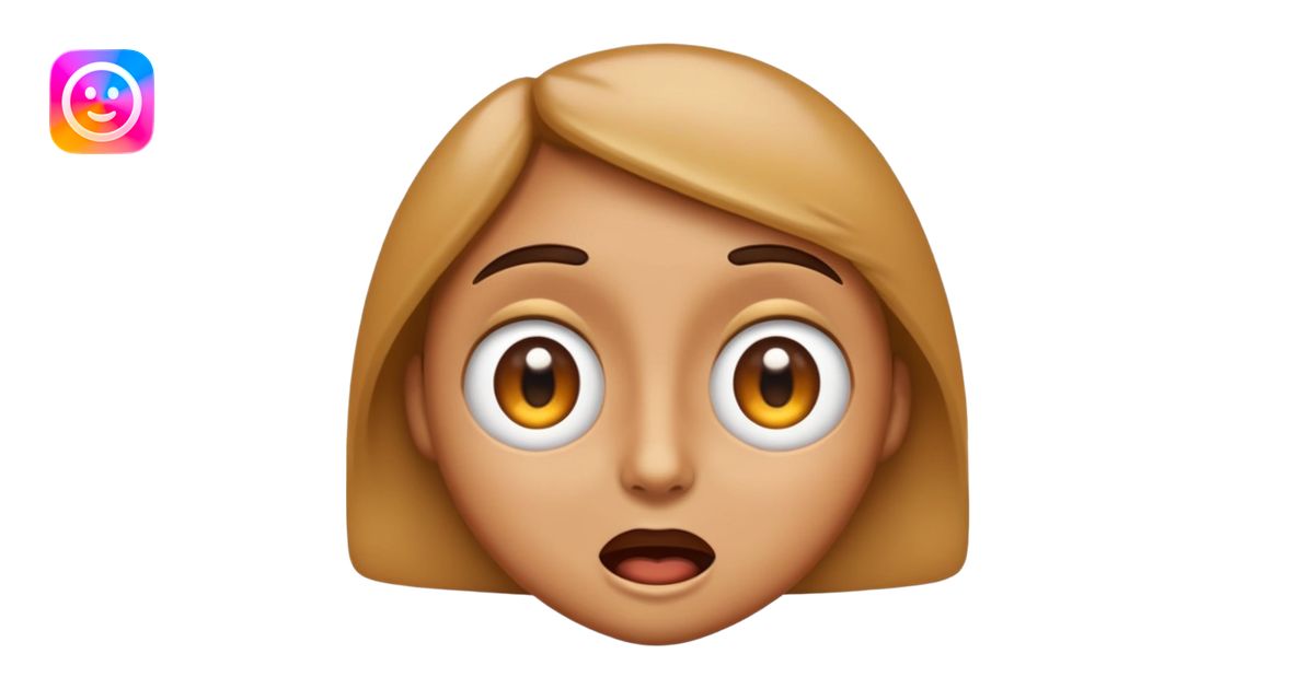 “A high-quality emoji-style face expressing an intense ‘WOW’ reaction ...