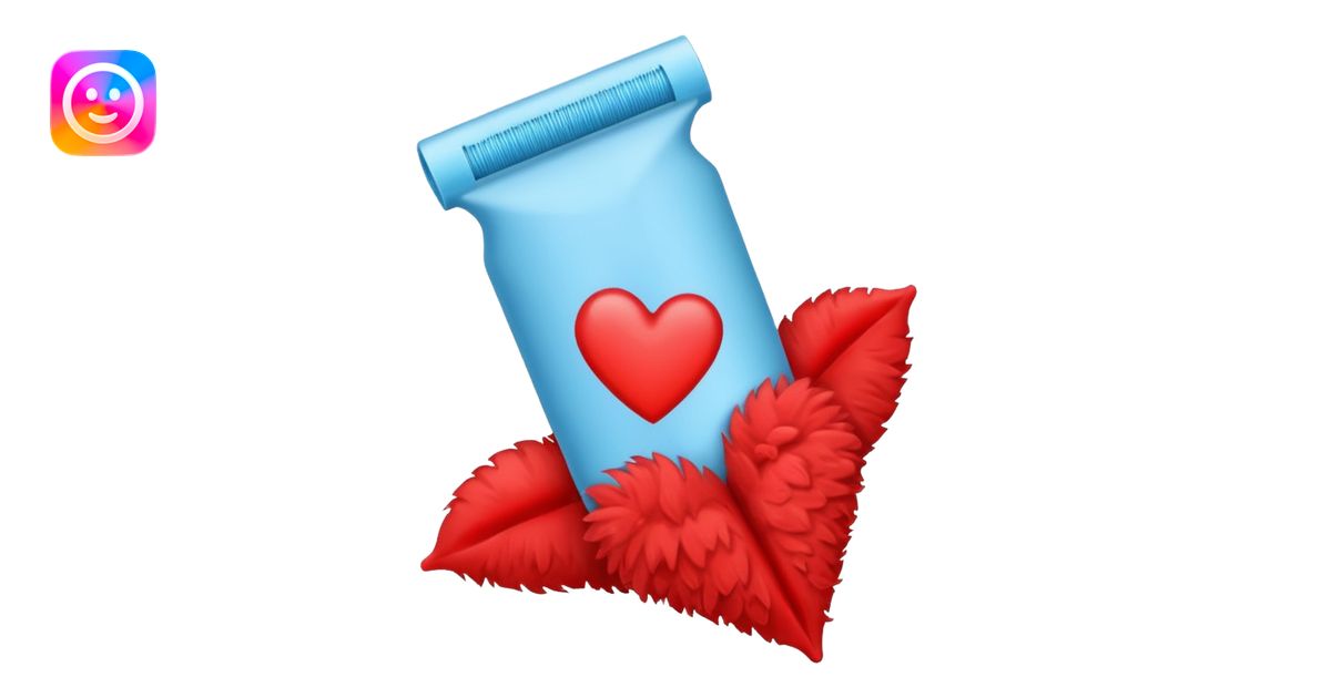 tampon with a heart emoji | AI Emoji Generator