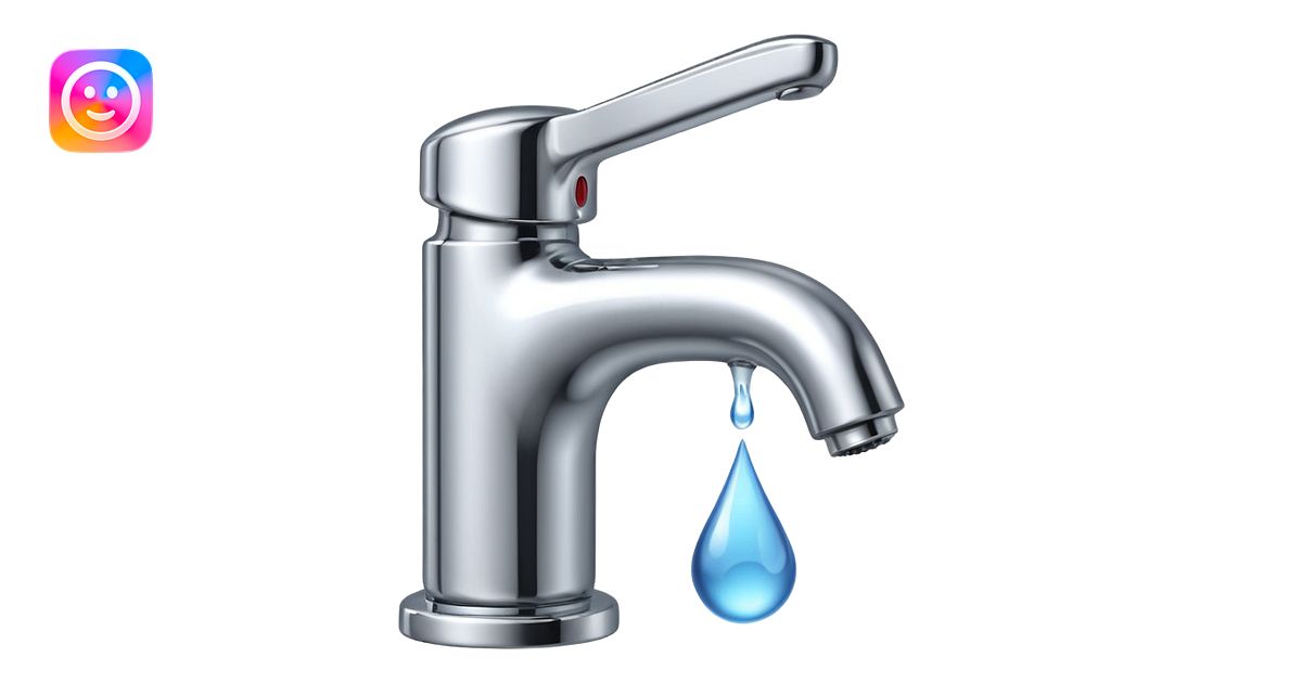 a faucet with a water droplet at the end emoji | AI Emoji Generator