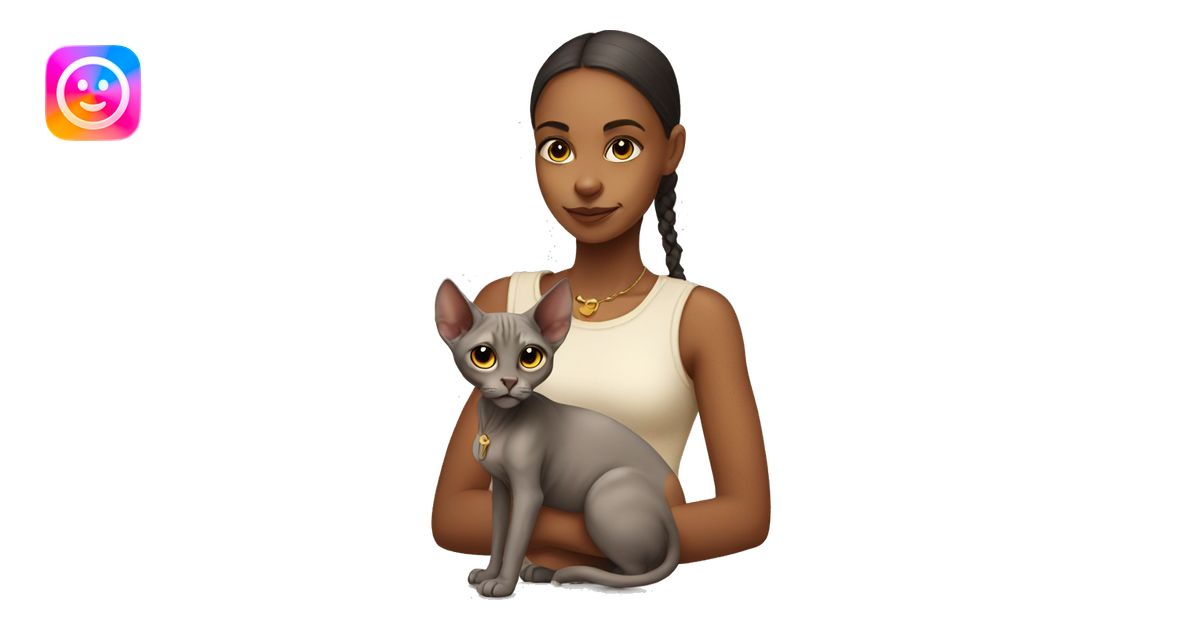 girl with sphinx cat emoji | AI Emoji Generator