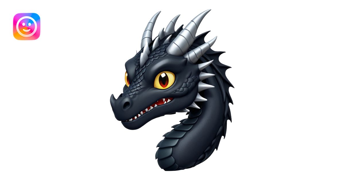 dnd 5e young black dragon boss monster emoji | AI Emoji Generator